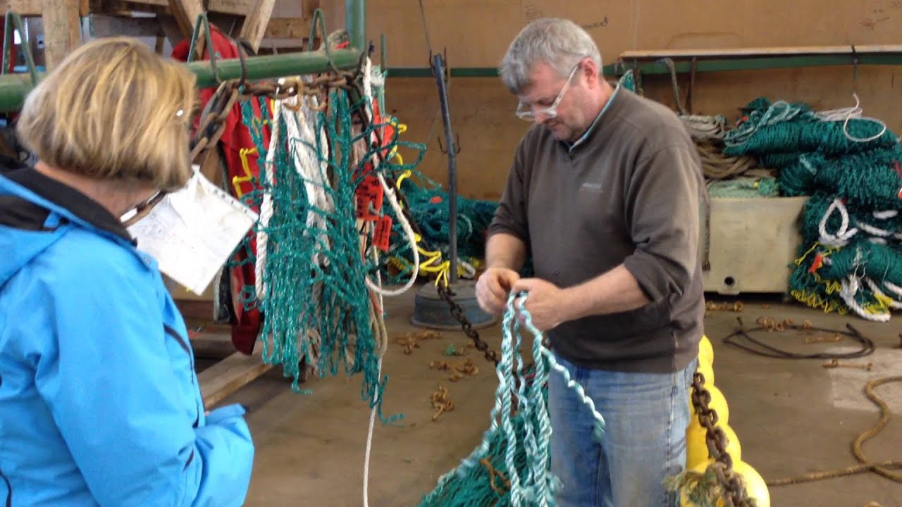 Fishing net repair shop in Iceland - YouTube