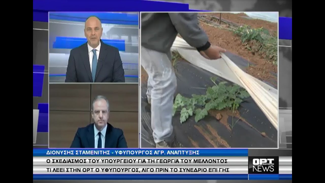 Ο υφυπουργός Αγροτικής Ανάπτυξης, Διονύσης Σταμενίτης στην τηλεόραση ...