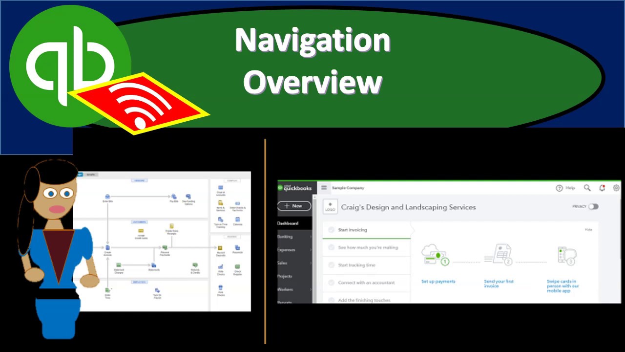 Navigation Overview - QuickBooks Online 2020 1.05 - YouTube
