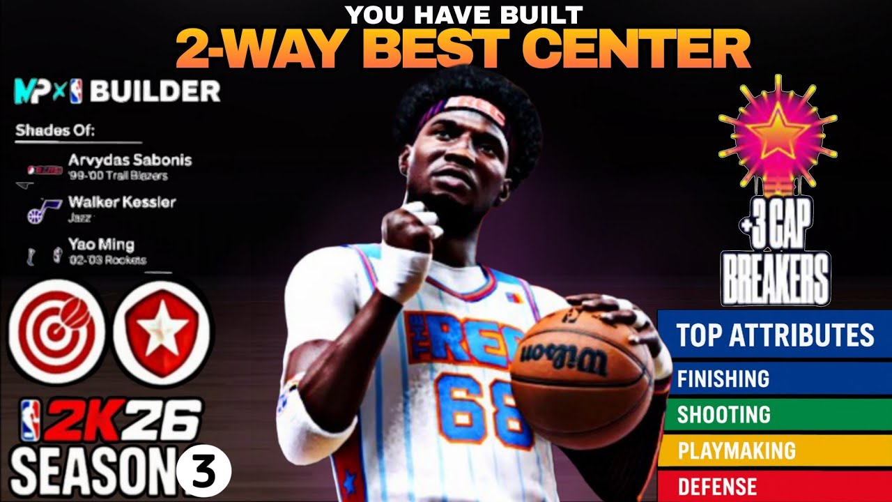 "TOP 1" BEST CENTER BUILD IN NBA 2K26 - BEST BIG MAN TO PLAY REC CENTER ...