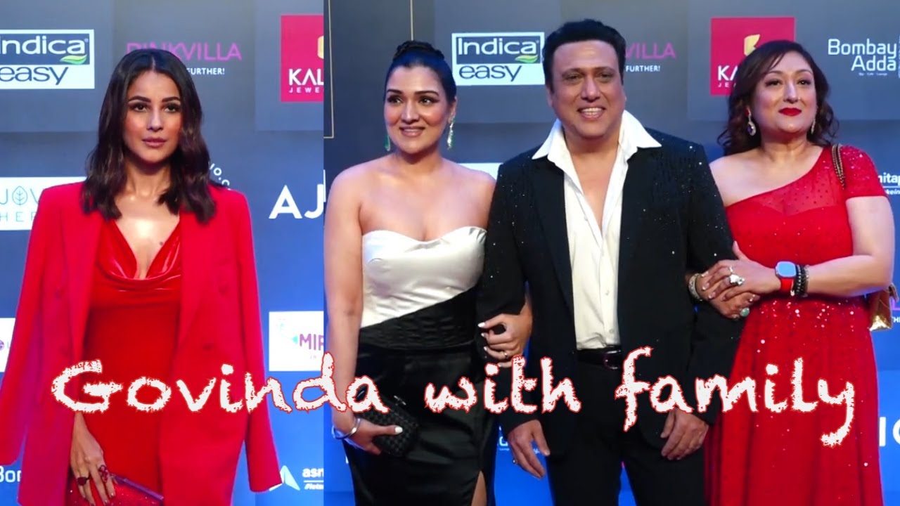 Shehnaaz Kaur ! Govinda with family ! Looking Stunning Red Carpet Of Pinkvilla Style Icons ...