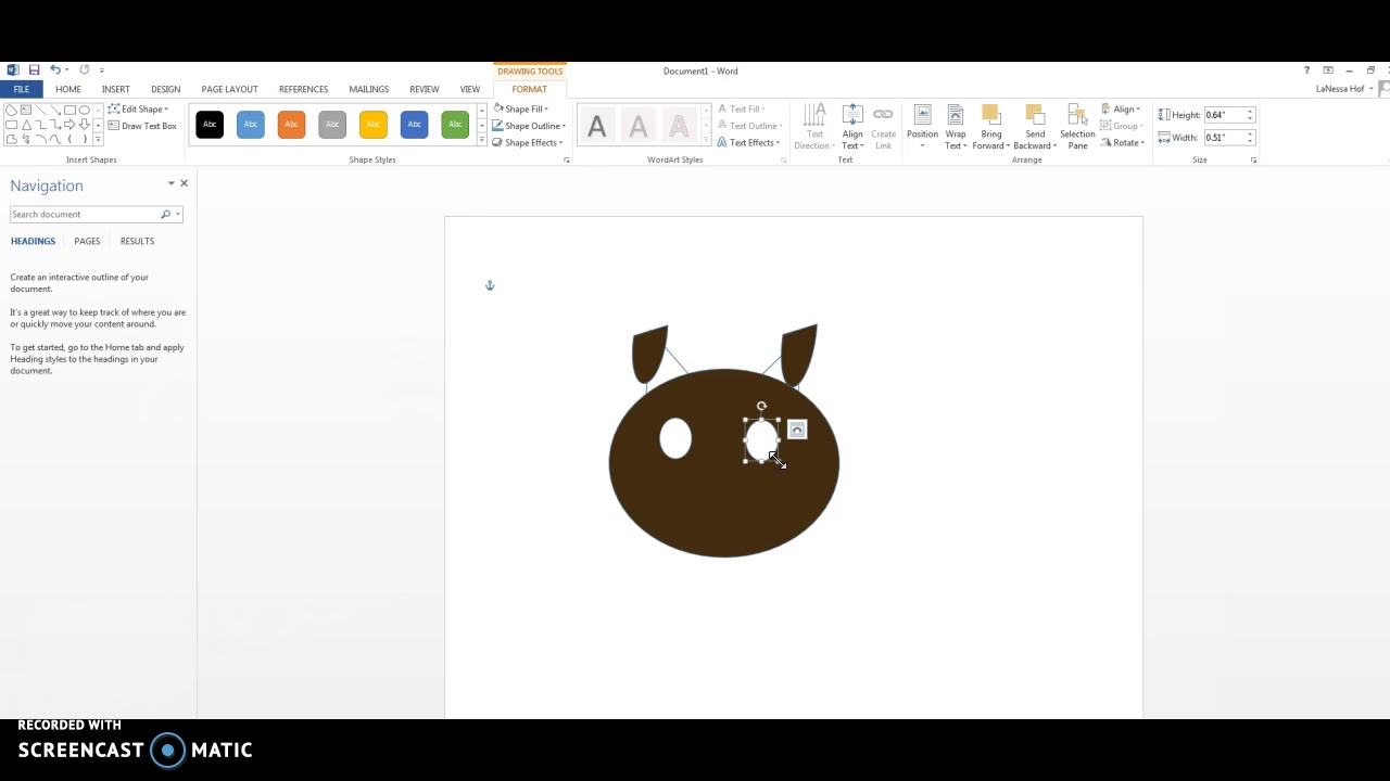 MS Word Create animal using shapes - YouTube