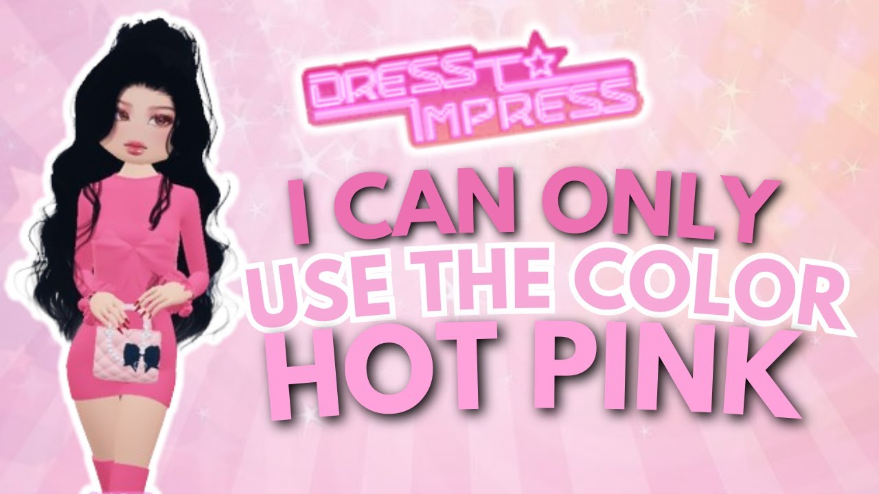 Dress to impress but i can only wear pink color| dti dress to impress ...
