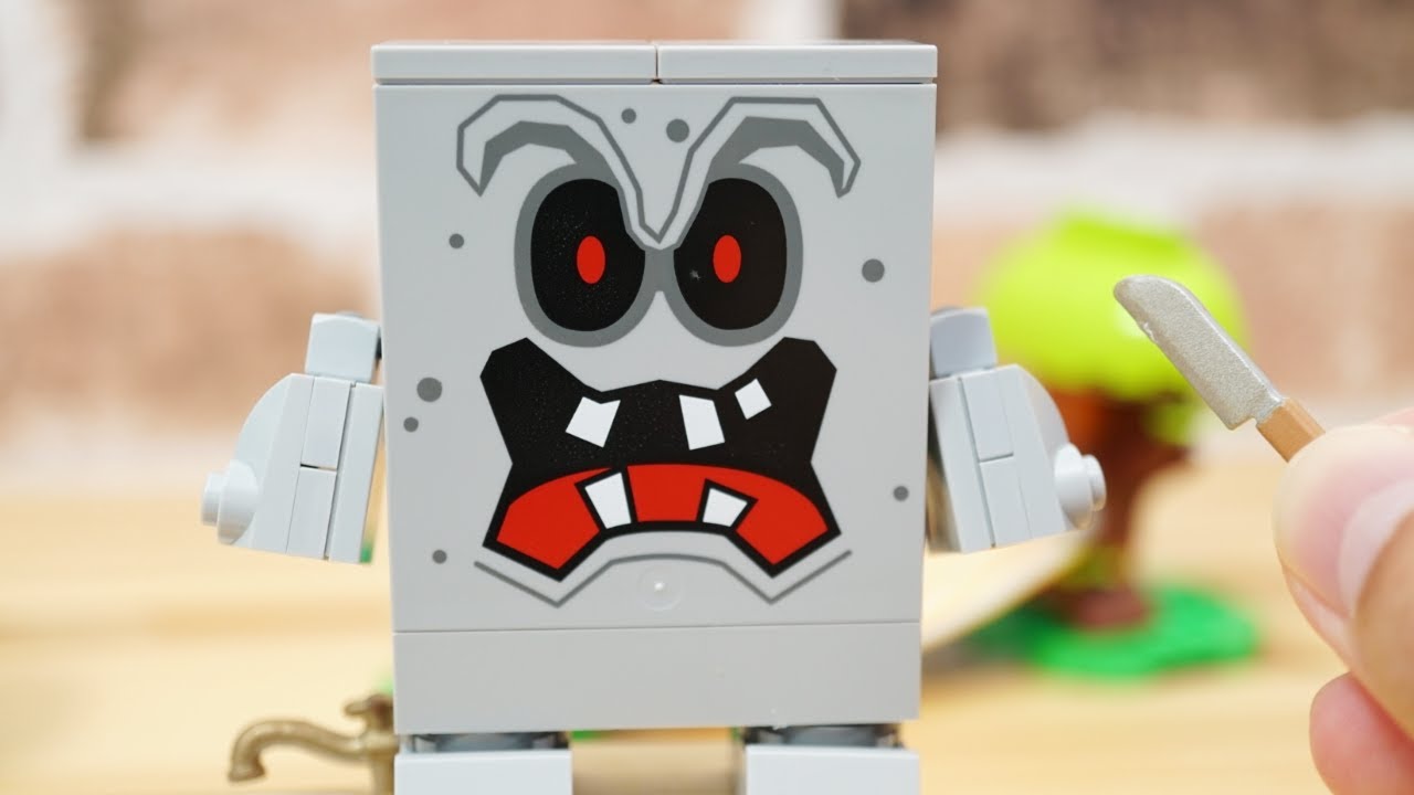 LEGO super mario StopMotion cooking 「LEGO Whomp fishcake stew」レゴマリオの不思議 ...