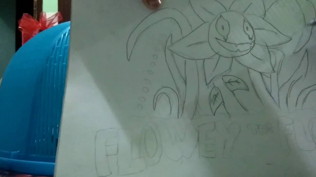 Flowey the flower (normal draw) - YouTube