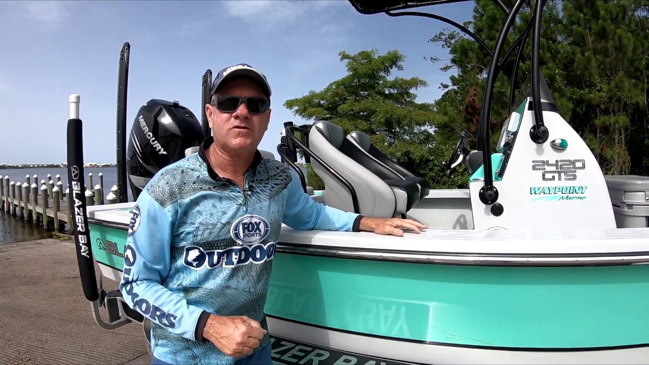 Barry Stokes Introduces Blazer Bay 2420GTS from Waypoint Marine - YouTube