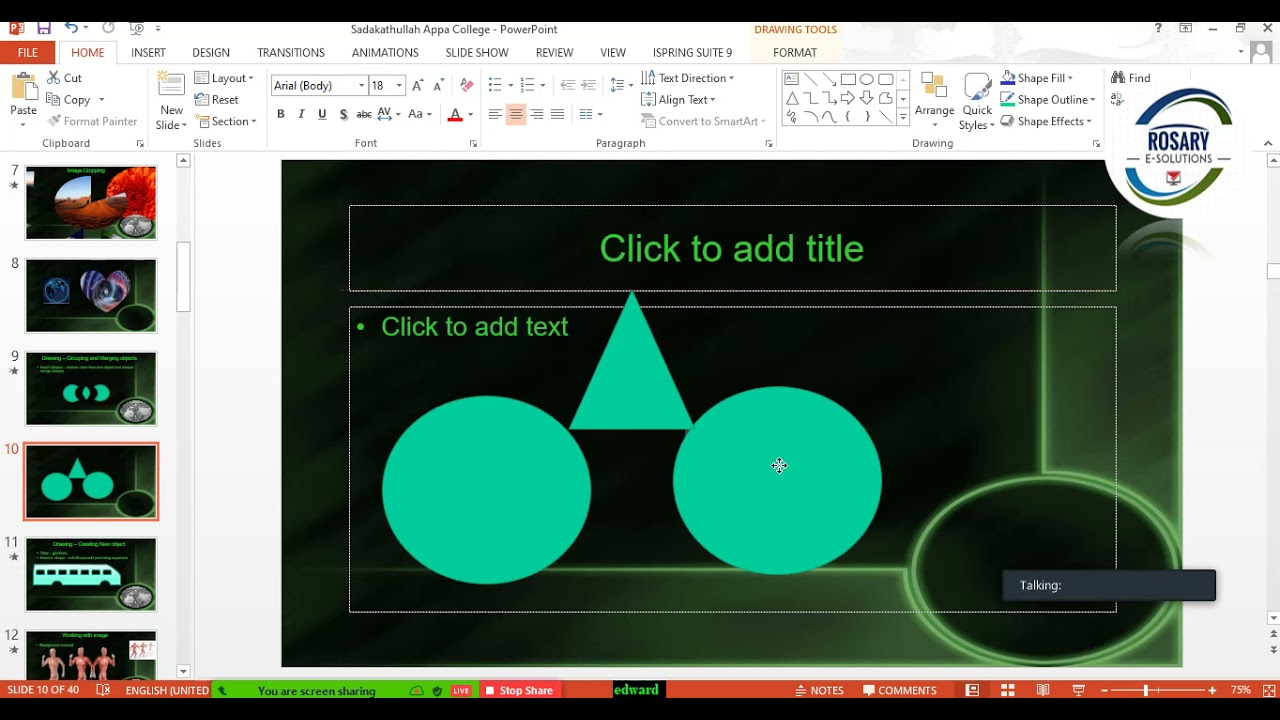 03 Powerpoint Tricks Image Editing using ppt Merging Shapes || Combine ...