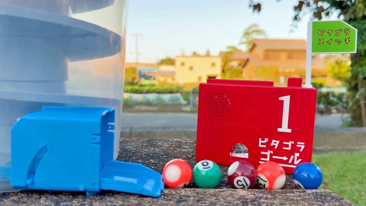 Water Marble Run Race☆Pythagoras Switch×HABA×Gurumaru Spinning Bucket ...