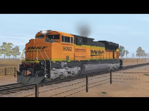 Trainz 3 BNSF #9092 pass by Solo unit - YouTube