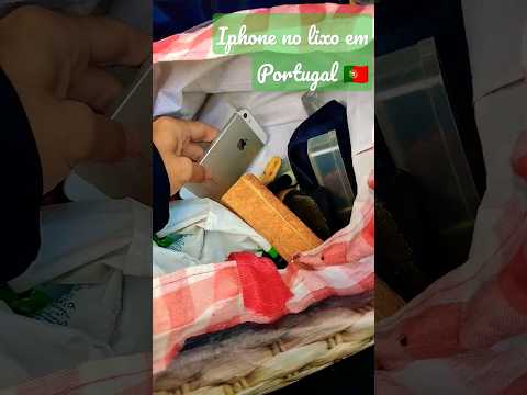 iPhone no lixo em Portugal | Achei um iPhone na lata da lixeira🇵🇹 #brasileirosemportugal