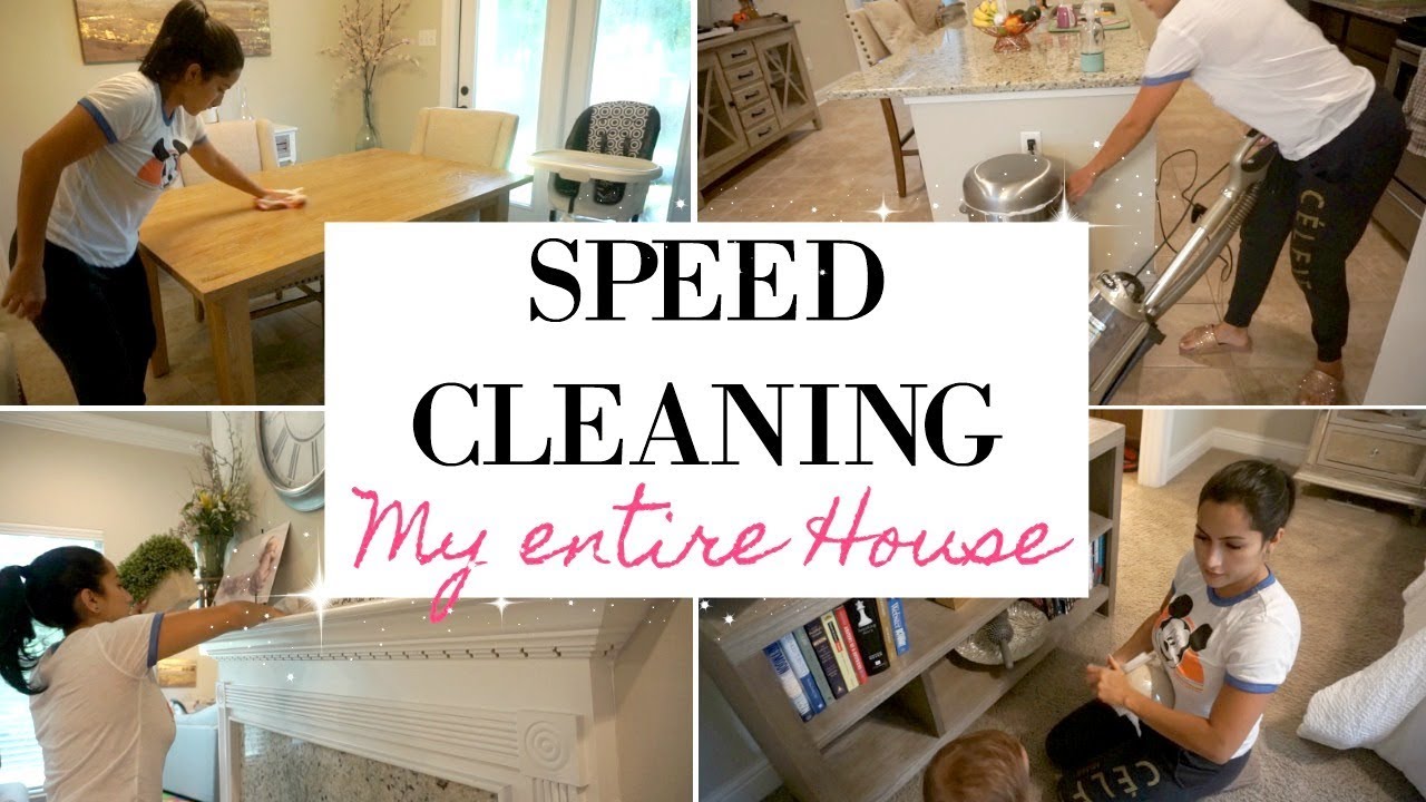 SPEED CLEAN WITH ME | WHOLE HOUSE | CLEANING MOTIVATION - YouTube