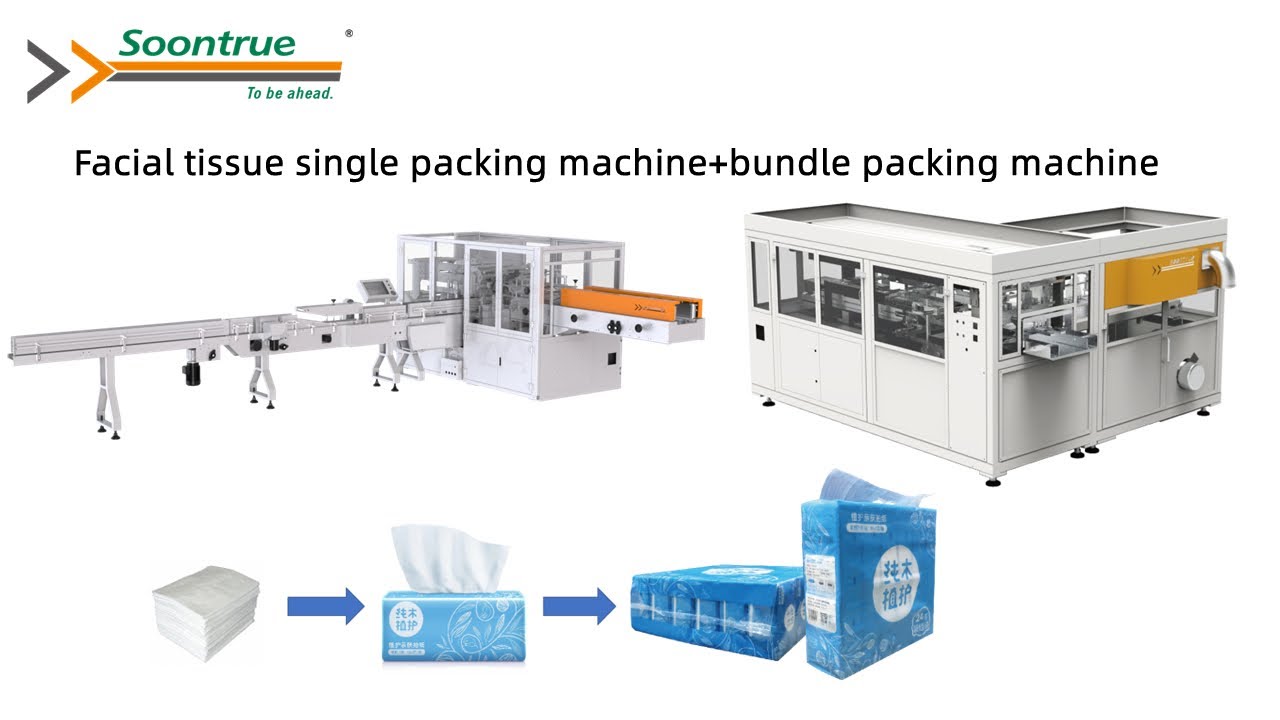 Paper napkin packing line - Soontrue napkin machine - YouTube