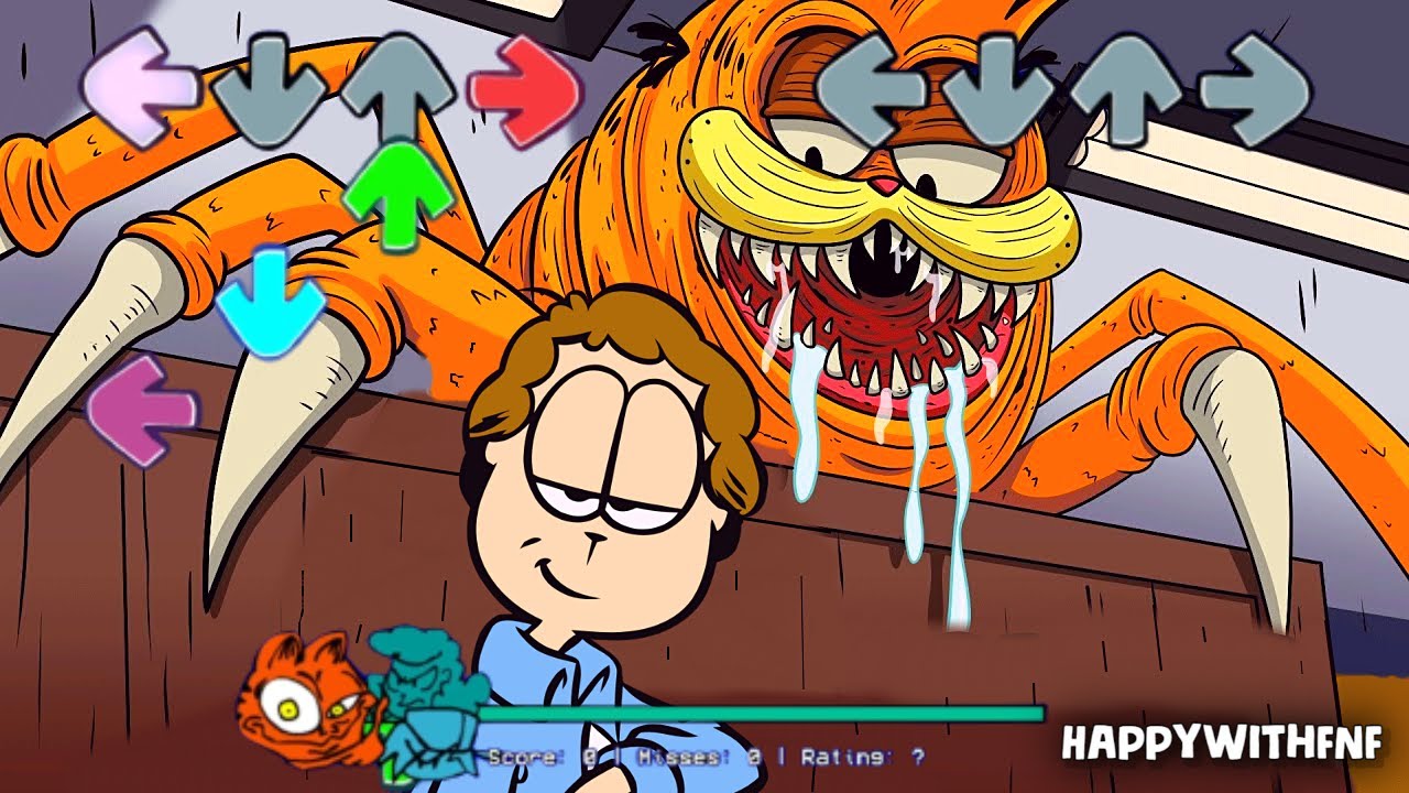 Scary New GARFIELD Monster wants Lasagna in Friday Night Funkin be like ...