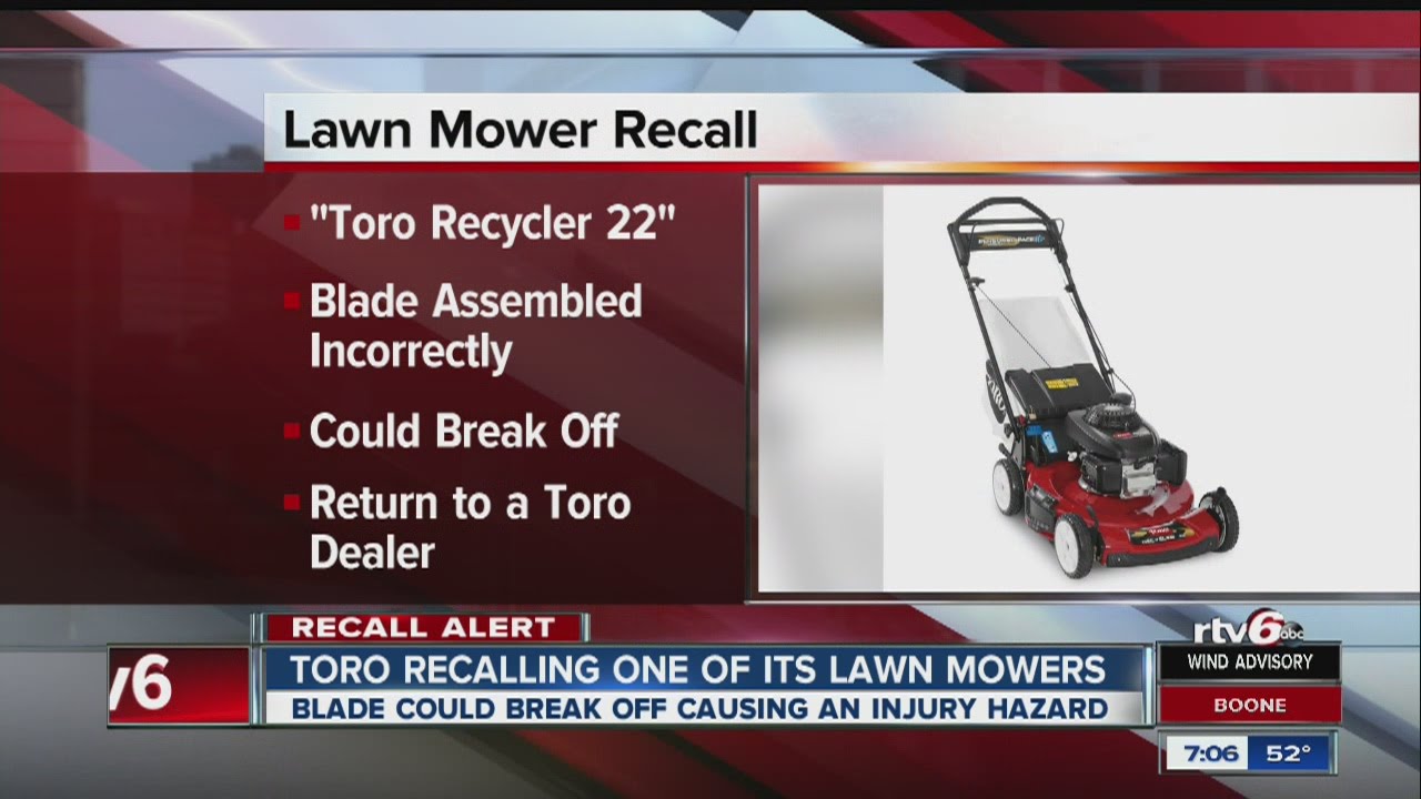 Toro recalls 2015 mower - YouTube
