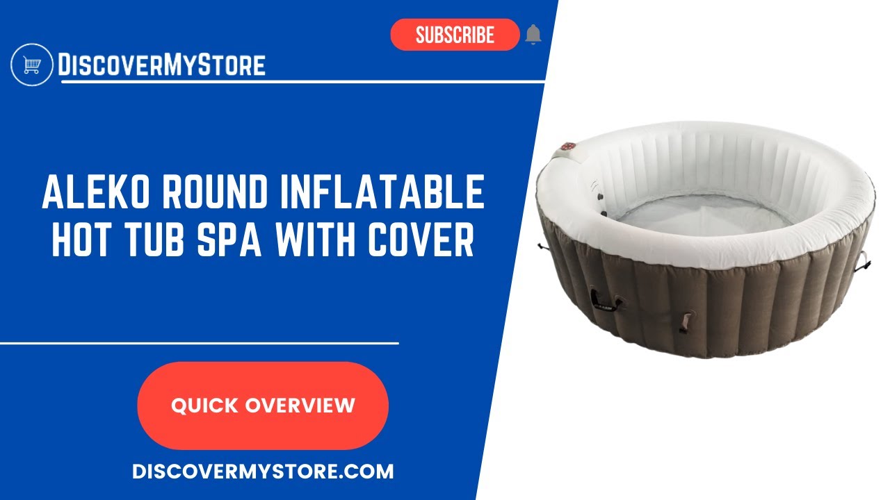 Aleko Round Inflatable Hot Tub Spa with Cover - YouTube