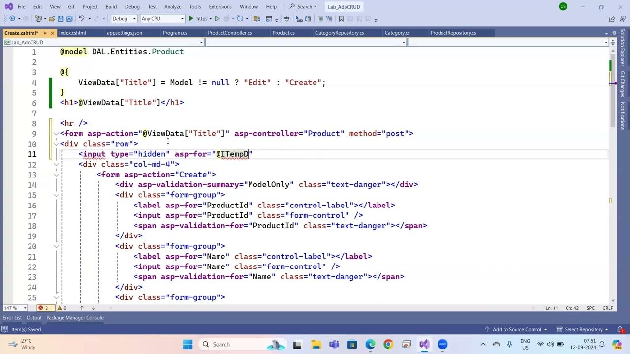 Database Operations Using ADO.NET and ASP.NET Core part 3 - YouTube