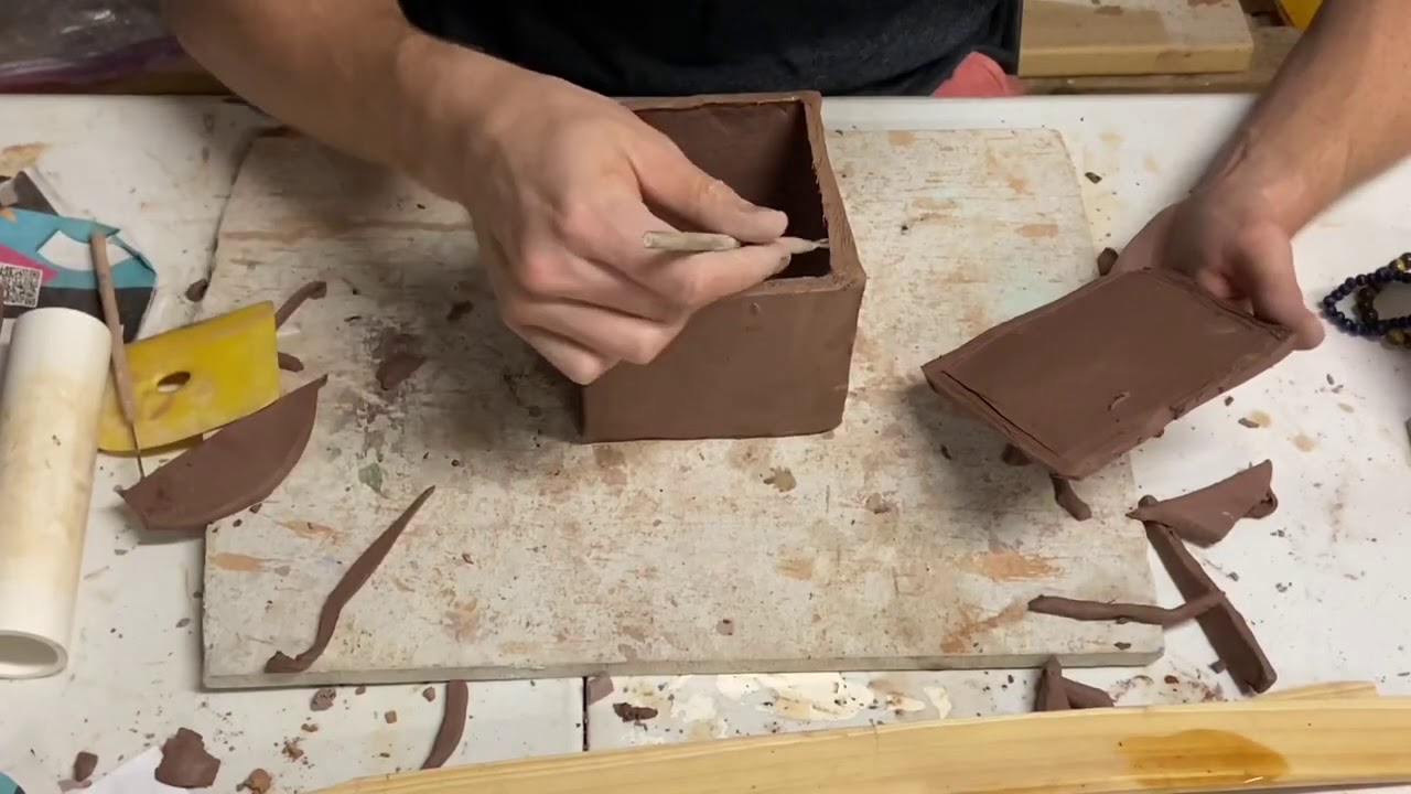 Ceramics 1- slab box assembly - YouTube