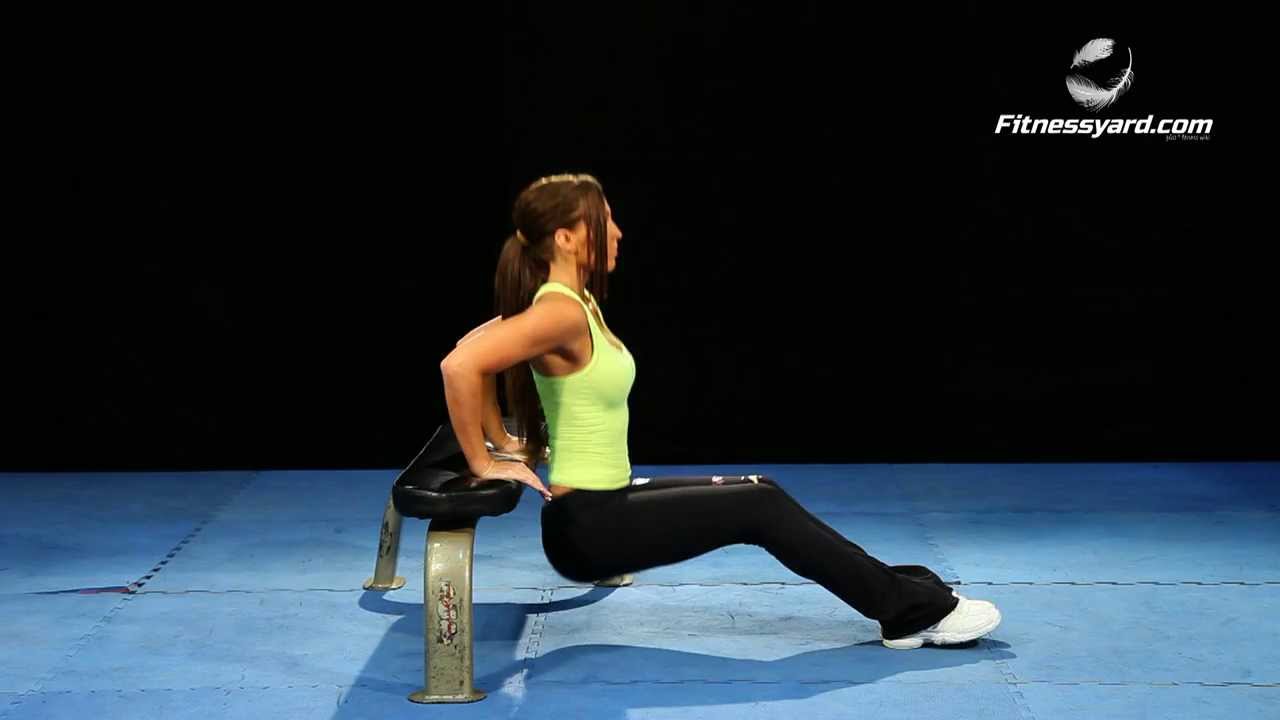 Triceps Exercises -- Seated Dips - YouTube