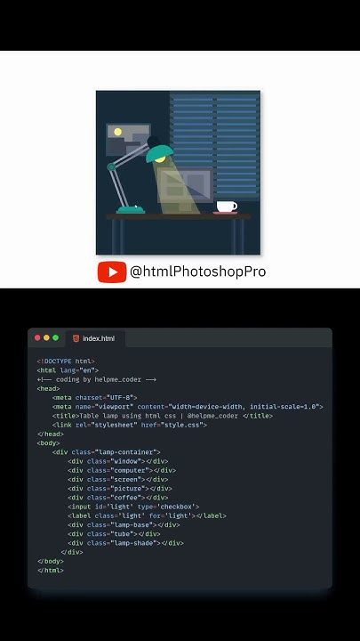 Table Lamp Using Html Css Htmlcss Viral Shortsviral Shorts Viralshort Youtube