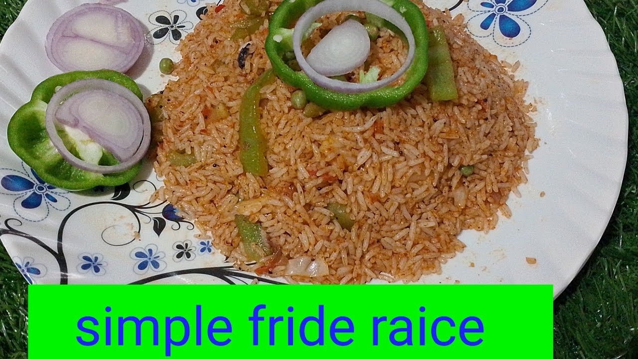 ಸರಳವಾದ ತರಕಾರಿ ಪ್ರೈಡ್ ರೈಸ್ ರಸಿಪ್ how to make simple fride raice # ...