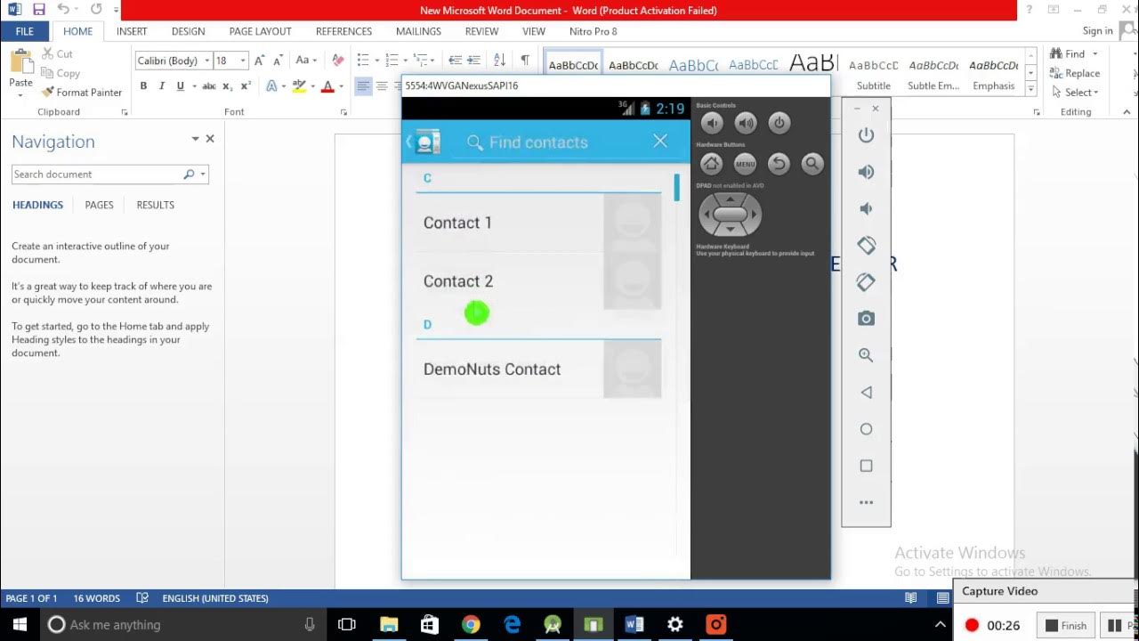 get contact list details android studio example tutorial programmatically - YouTube