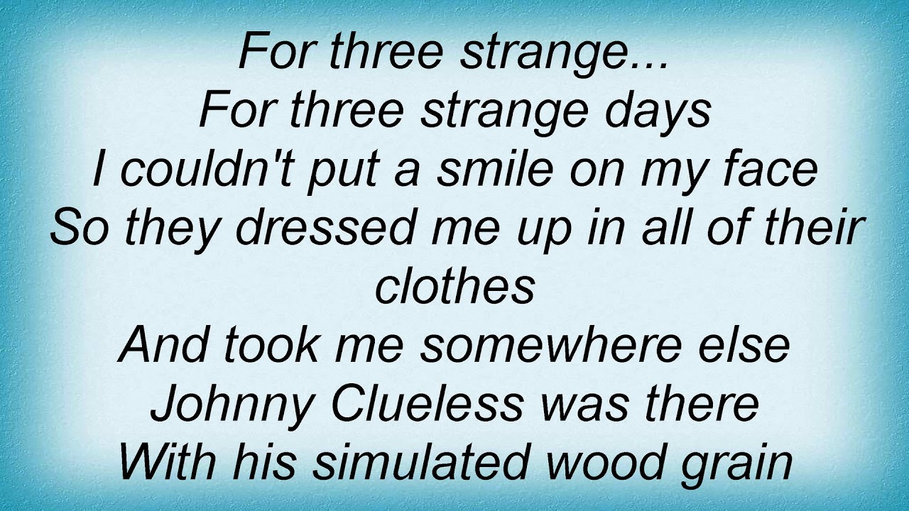 School Of Fish - 3 Strange Days Lyrics - YouTube