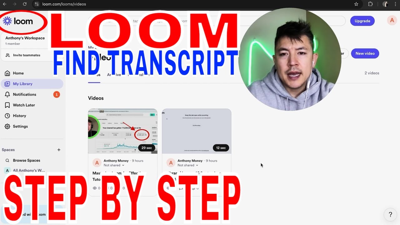 How To Find Loom Video Transcript 🔴 - YouTube
