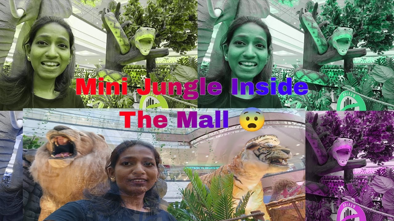 🌿 Jungle Theme Mall Vlog | Mini Jungle Inside The Mall 🐒🌴 🌿 - YouTube