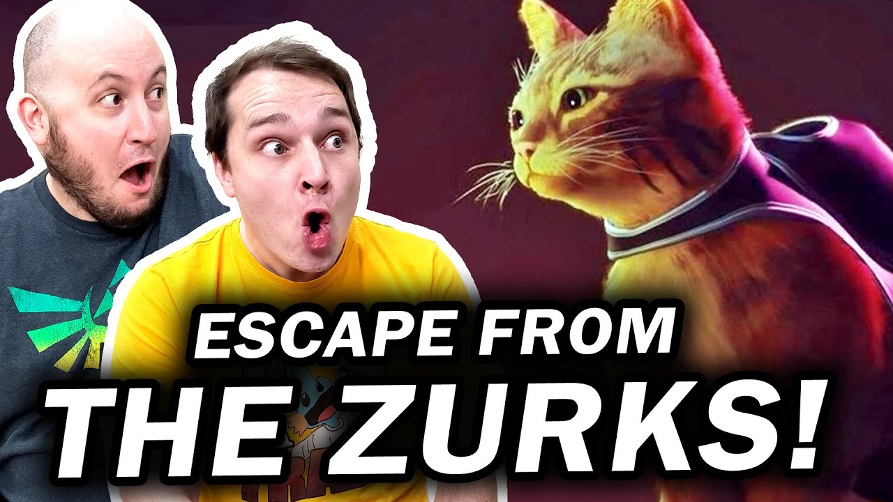 ESCAPE FROM THE ZURKS! - Let's Play Stray (Part 2) - YouTube
