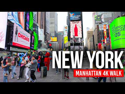 NEW YORK, ABD 🇺🇸 Gerçek Hayatta Manhattan | 4K Yürüyüş Turu
