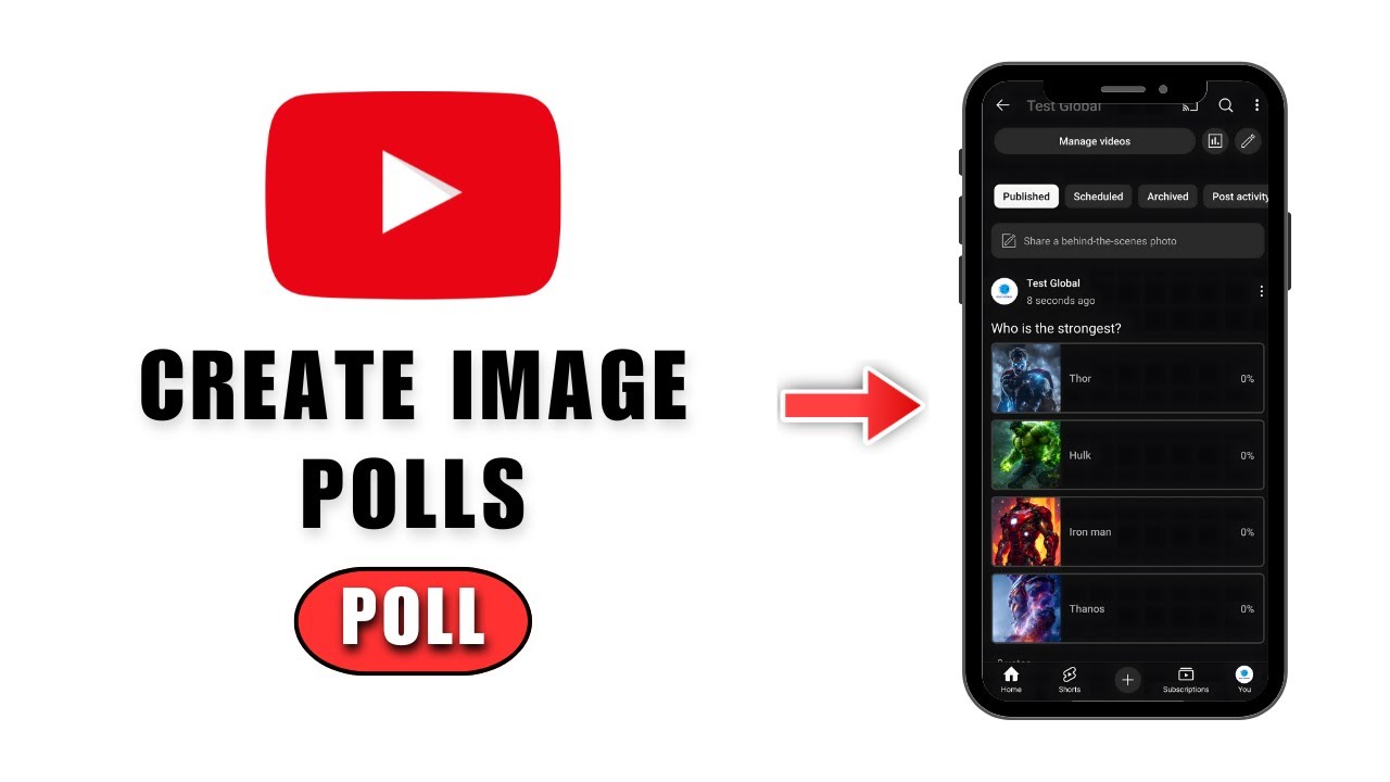 How To Create Image Polls On YouTube 2025 - YouTube Voting Images - YouTube