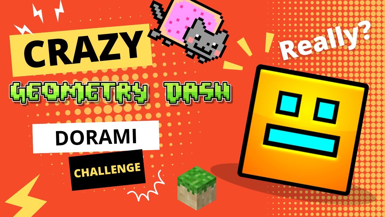 CRAZY Geometry Dash level from DORAMI Challenge ! 😜 *cool* 100% - YouTube