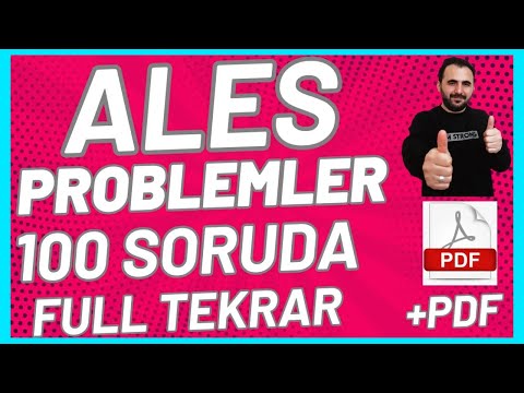 2024 ALES Problemler 100 Soruda Full Tekrar| ÜCRETSİZ +PDF| 2024 ALES Matematik Problemler ÖSYM Tarz