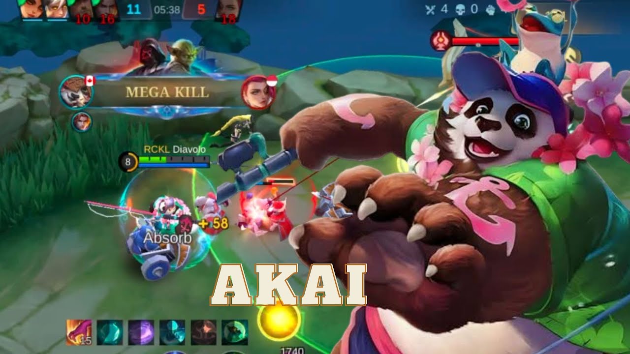 AKAI JUNGLER GAMEPLAY | PANDA LUCU YANG SENANG BERPUTAR PUTAR 🐼 | SOLO ...