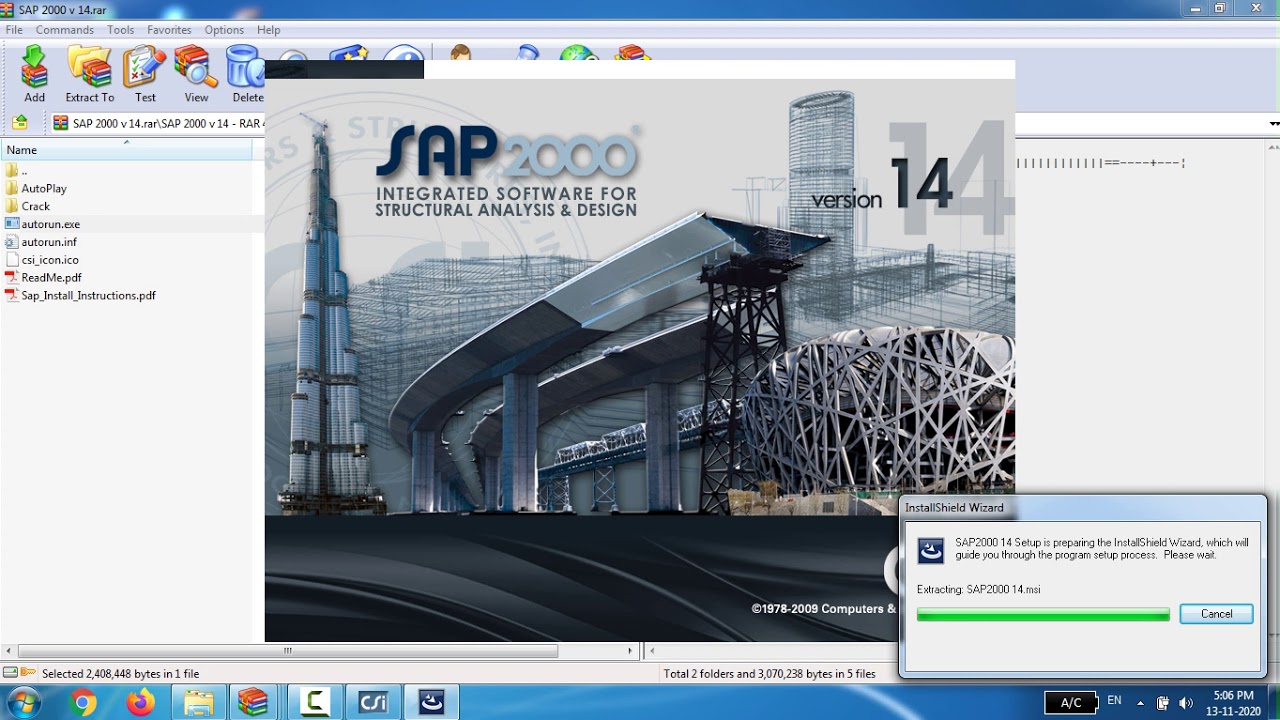 Cara install sap 2000 v 14 - YouTube