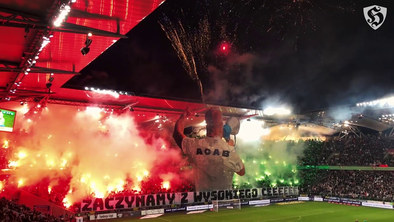 Legia fans crazy pyroshow : Legia Warszawa - Cracovia - YouTube