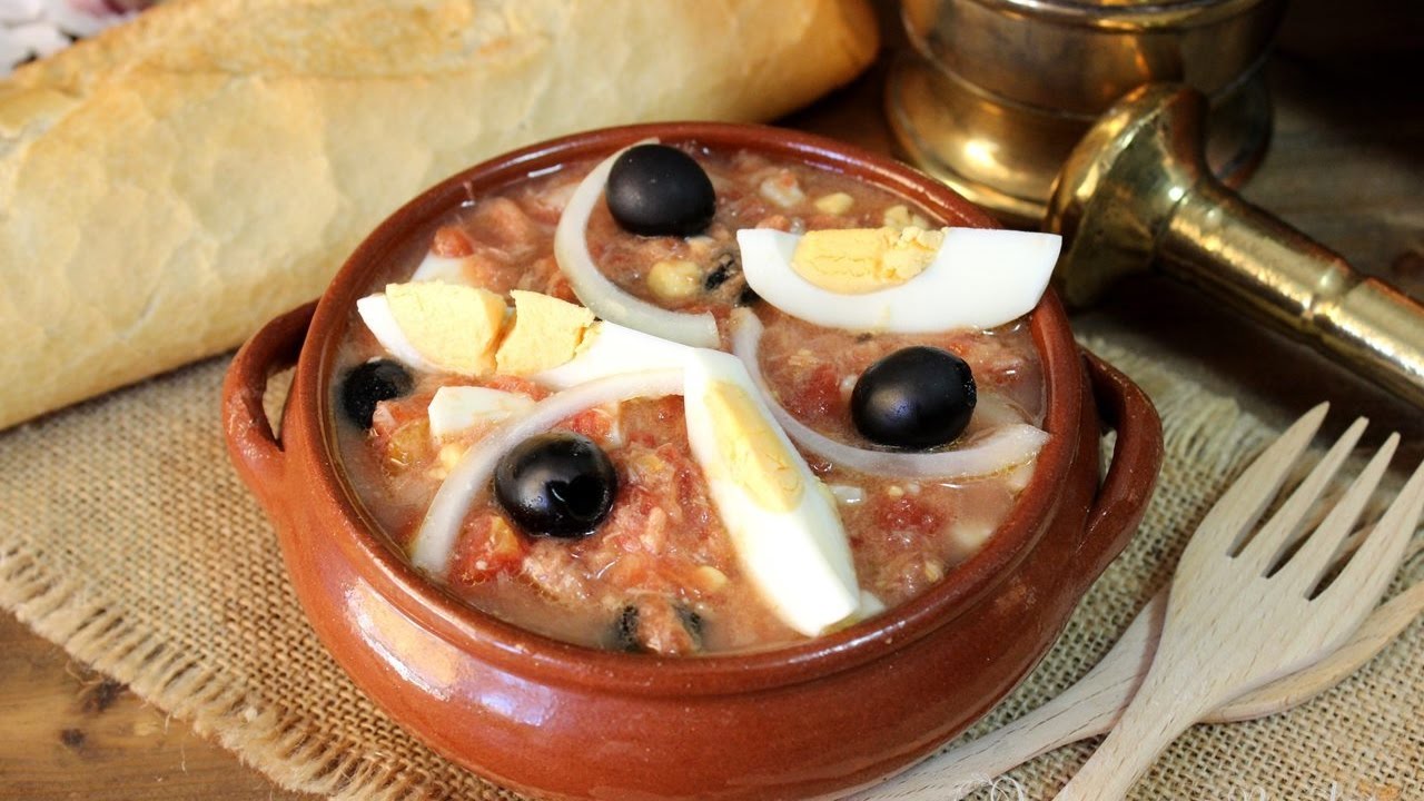 Cómo hacer mojete manchego | Receta de ensalada típica manchega - YouTube
