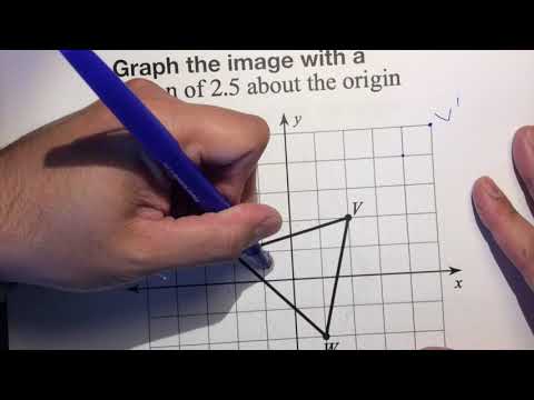 Dilating a shape about the origin - YouTube