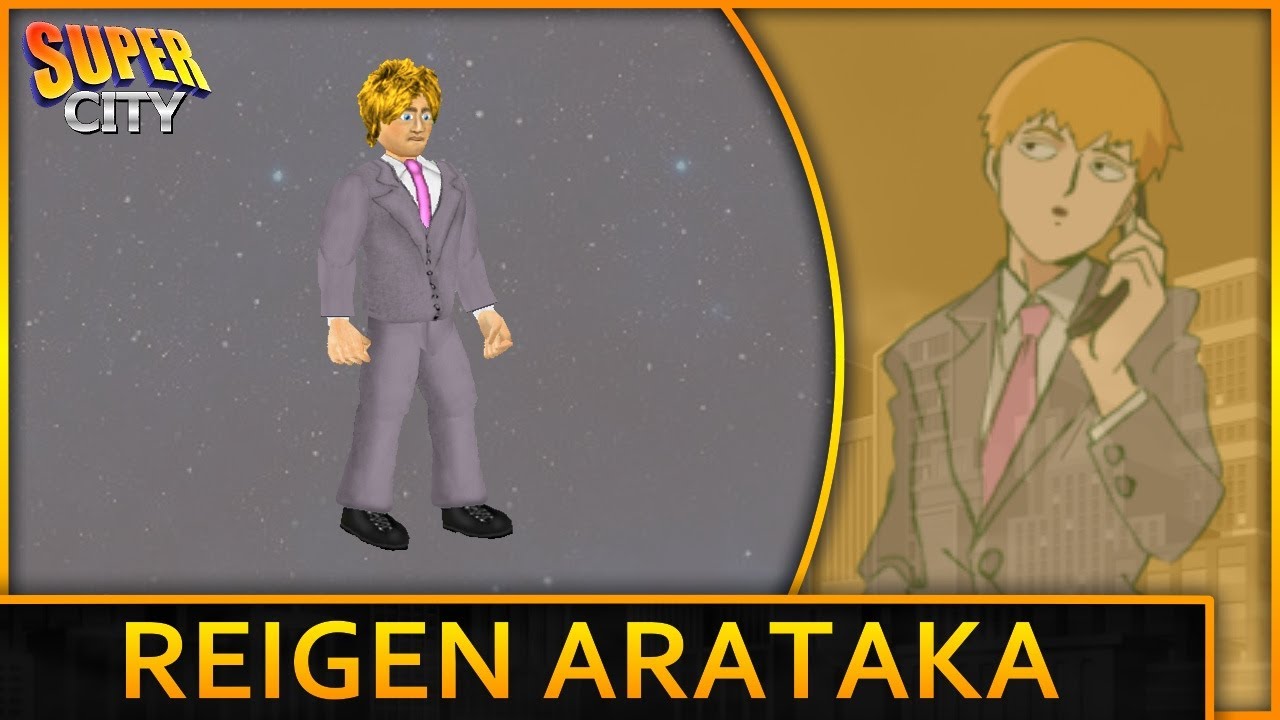 How to Create Reigen Arataka (Mob Psycho 100) in Super City - YouTube