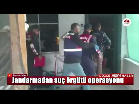 Jandarmadan suç örgütüne operasyon 16 göz altı