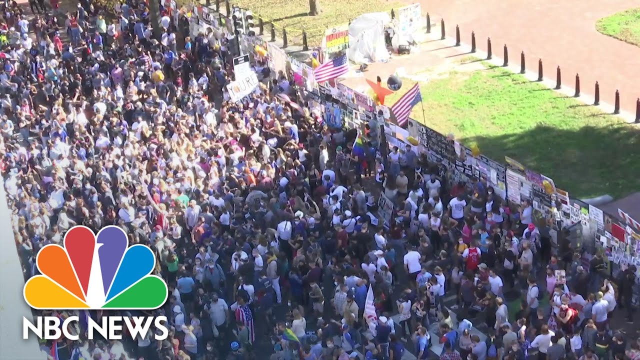 Hundreds Celebrate Outside The White House After Joe Biden Is Projected ...