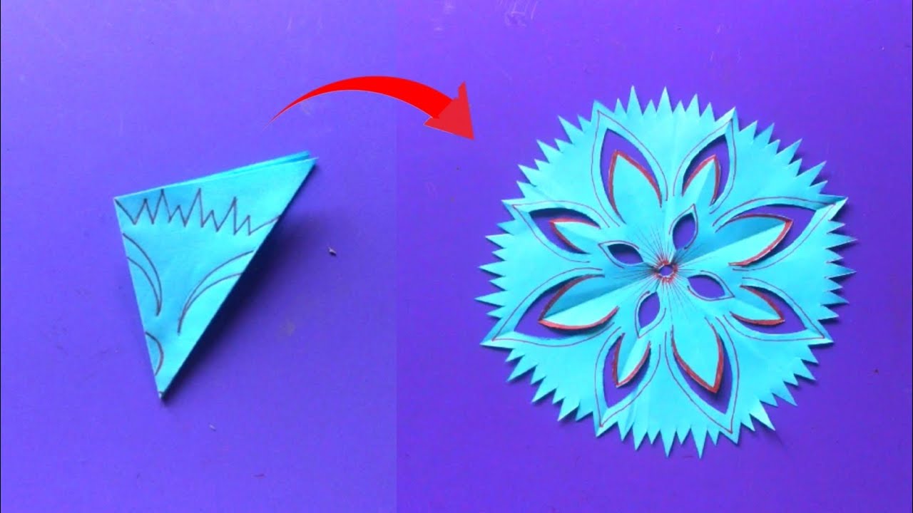 How To Make Paper design | paper flower design |New paper design ...