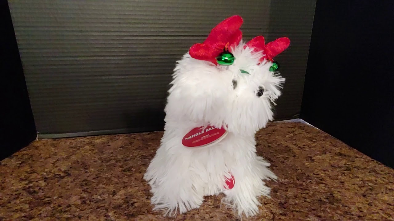 012 Christmas Dan Dee Merry Brite Animated Cute White Puppy Wildly ...