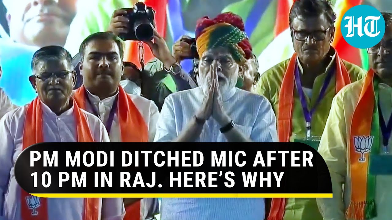 PM Modi leads by example again; Shuns mic to abide by 10 PM loudspeaker ...