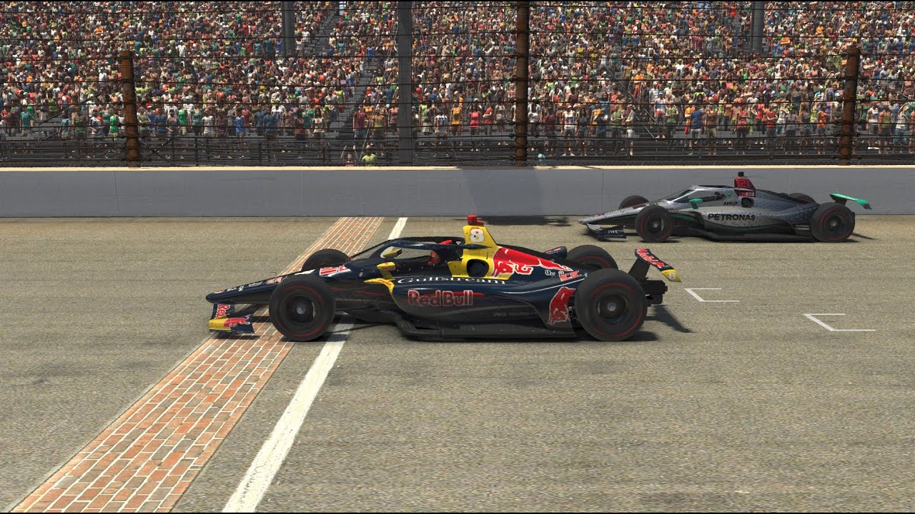 iRacing - IndyCar at Indy - Oval (last two laps) - YouTube