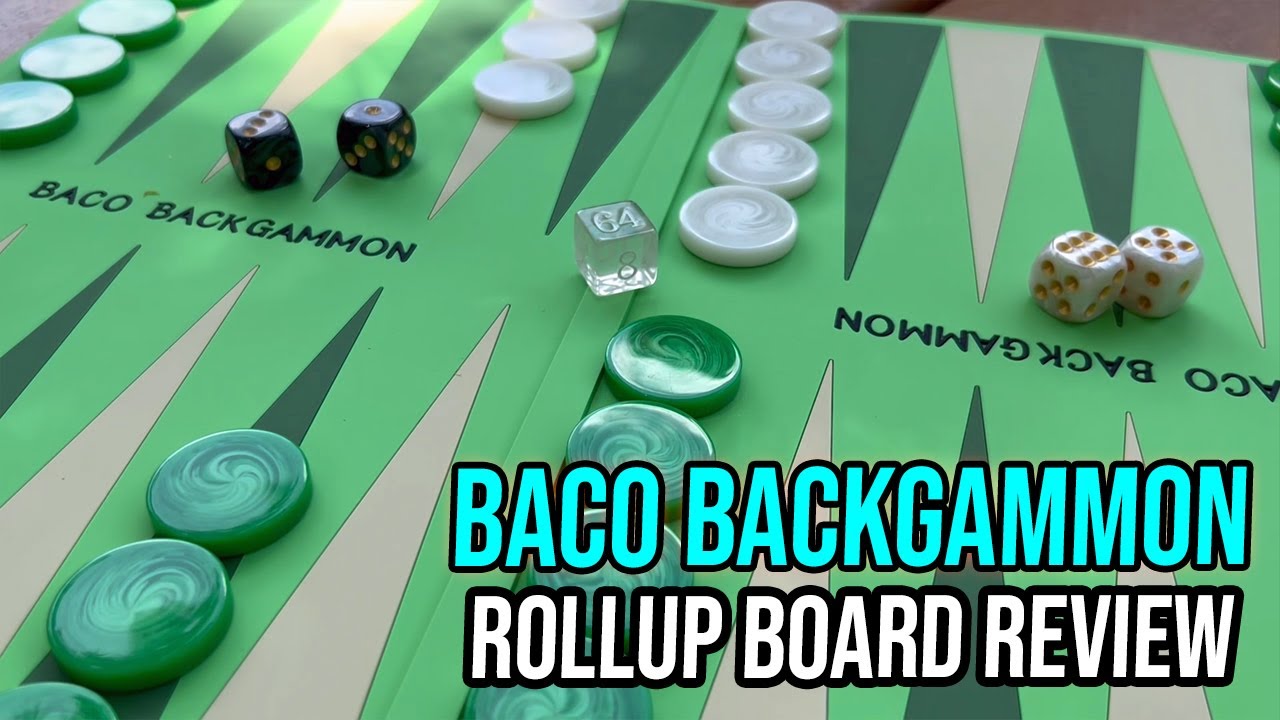 BACO Backgammon Washable Rollup Board Review - YouTube