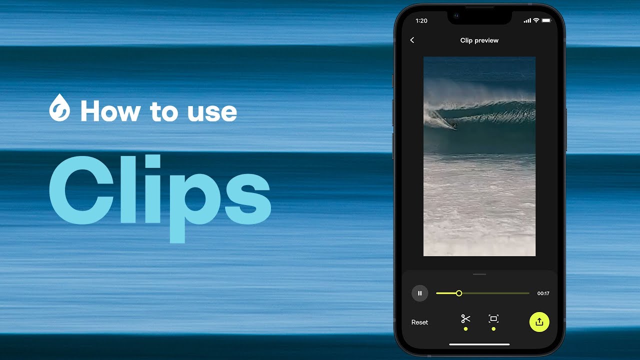 How to use Clips to crop, zoom, and share your waves - YouTube