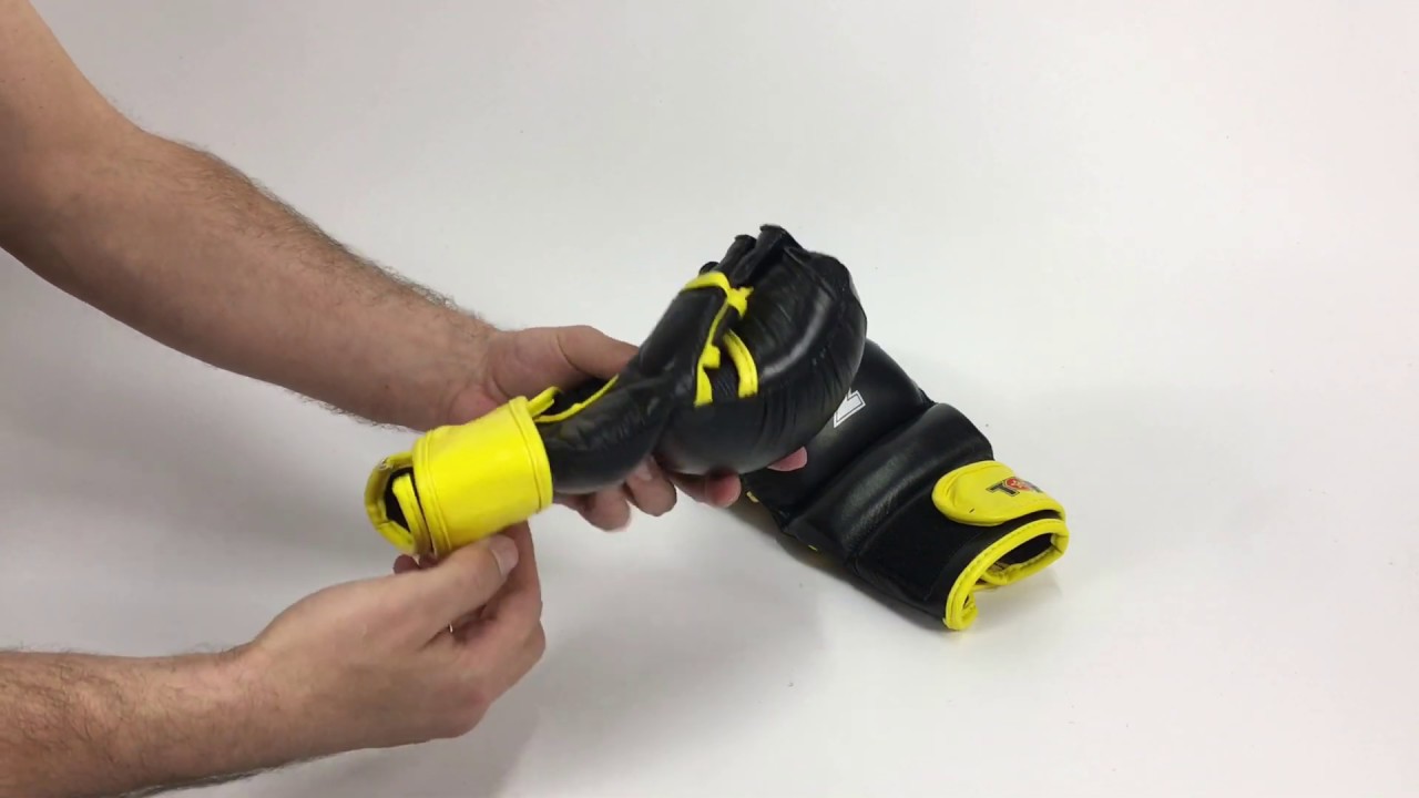 Rukavice Top Ten MMA Striking černá žlutá - YouTube