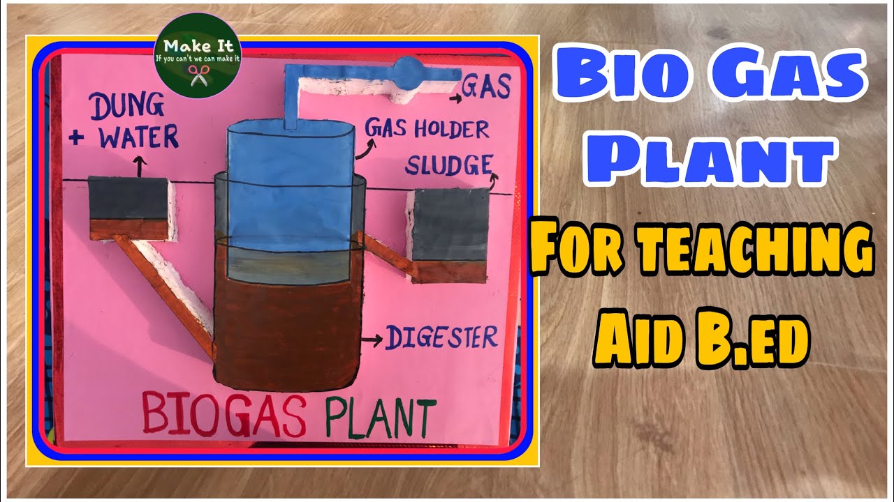B.ed teaching Aids | Biogas plant 3d Model l Biogas plant model - YouTube
