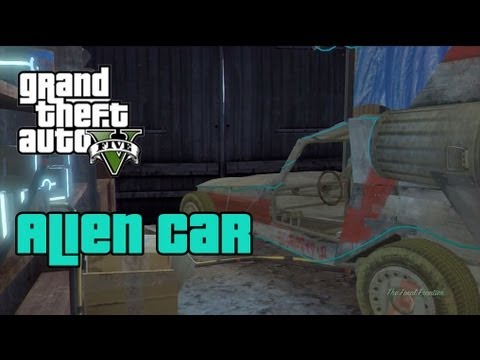 GTA V - Secret Alien Car | 50/50 Spaceship Parts - YouTube